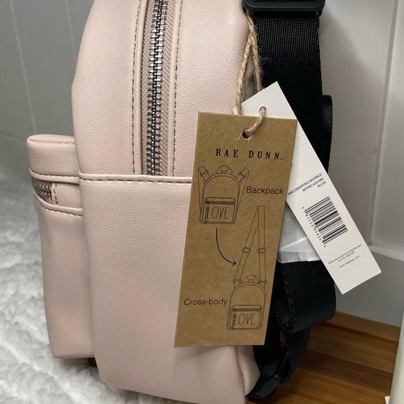 Rae Dunn | Bags | Rae Dunn Love Minismall Convertible Backpack In Blush ...
